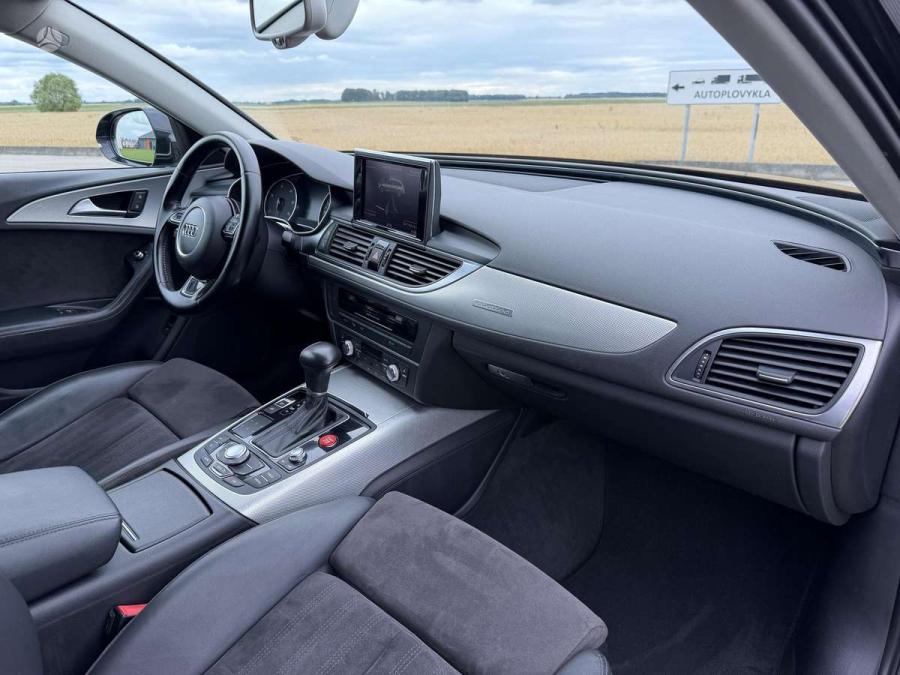 Black Audi A6 2013 in Raseiniai, with an engine capacity of 2.97 L and mileage of 272 thousand km for 9650 €, photo 15 on AUTOMOTO.COM.LV
