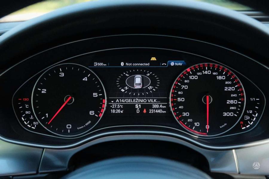 Black Audi A6 2013 in Vilnius, with an engine capacity of 2.97 L and mileage of 231 thousand km for 14500 €, photo 30 on AUTOMOTO.COM.LV
