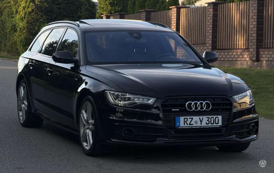 Black Audi A6 2013 in Vilnius, with an engine capacity of 2.97 L and mileage of 222 thousand km for 13950 €, photo 1 on AUTOMOTO.COM.LV