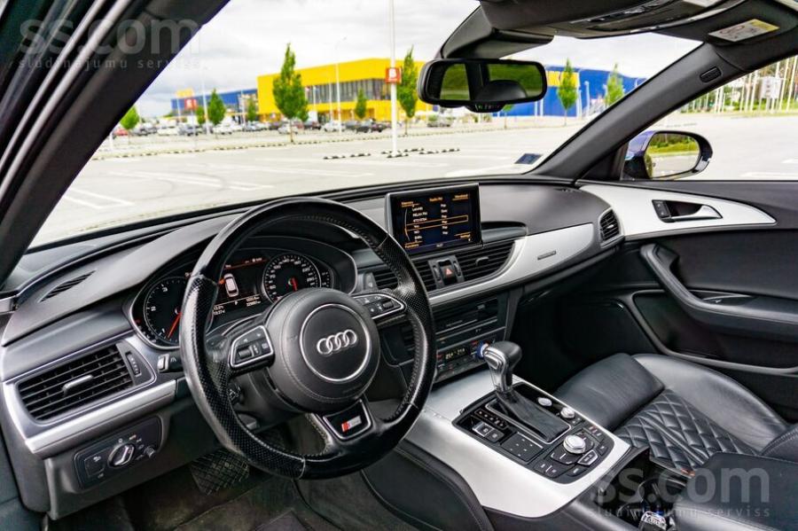 Black Audi A6 2014 in Riga, with an engine capacity of 3.00 L and mileage of 345 thousand km for 15490 €, photo 10 on AUTOMOTO.COM.LV
