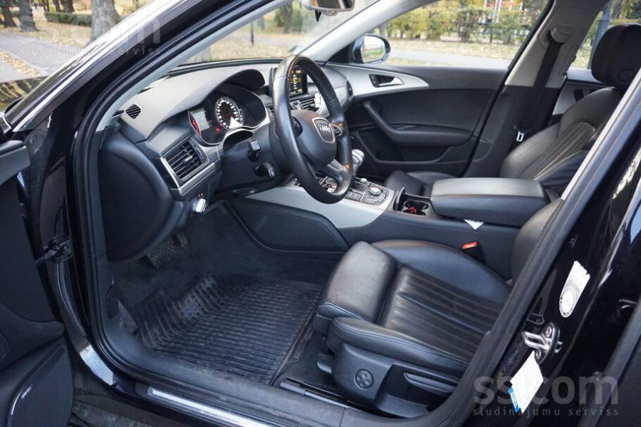 Black Audi A6 2014 in Riga, with an engine capacity of 3.00 L and mileage of 316 thousand km for 10000 €, photo 10 on AUTOMOTO.COM.LV
