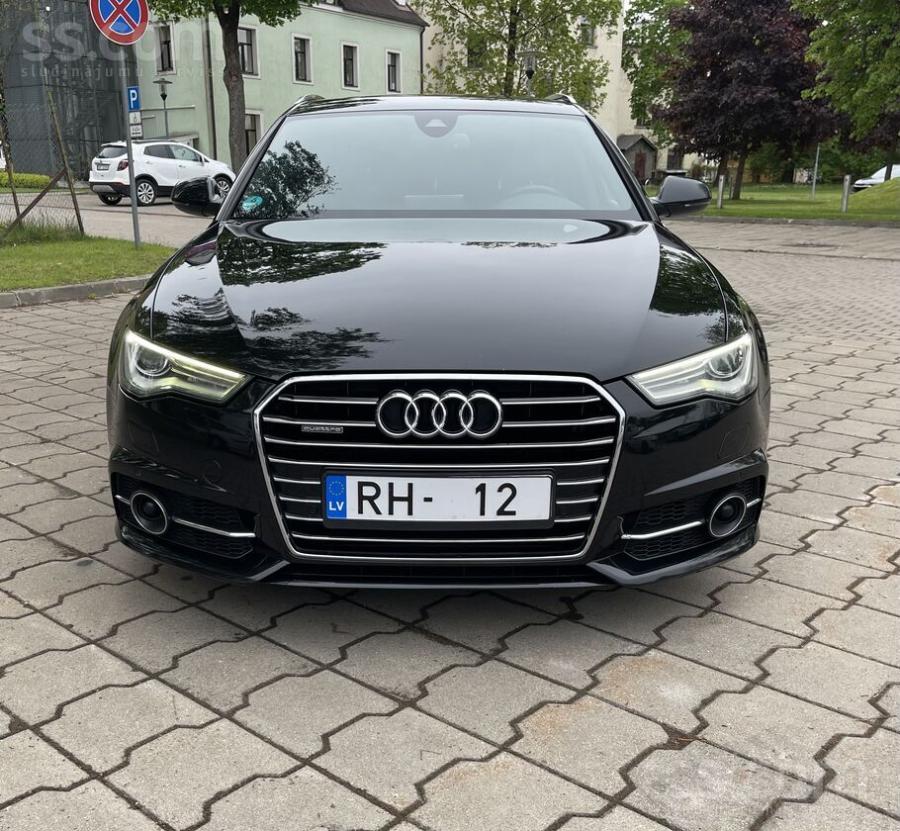 Black Audi A6 2014 in Riga, with an engine capacity of 3.00 L and mileage of 265 thousand km for 14500 €, photo 1 on AUTOMOTO.COM.LV