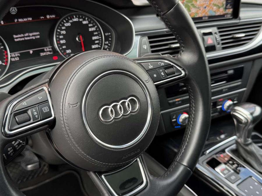 Black Audi A6 2014 in Utena, with an engine capacity of 2.97 L and mileage of 254 thousand km for 14650 €, photo 34 on AUTOMOTO.COM.LV