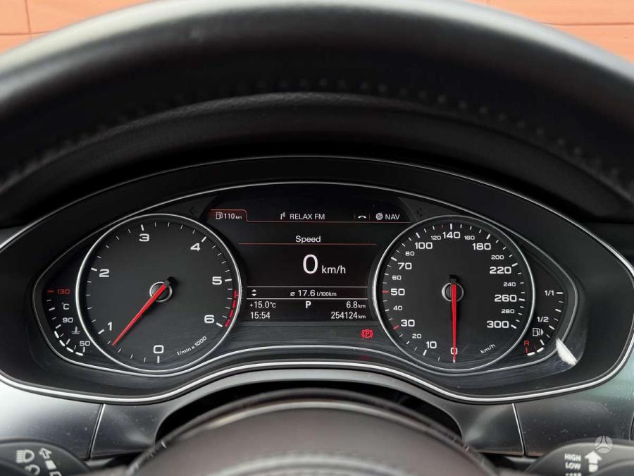 Black Audi A6 2014 in Utena, with an engine capacity of 2.97 L and mileage of 254 thousand km for 14650 €, photo 72 on AUTOMOTO.COM.LV
