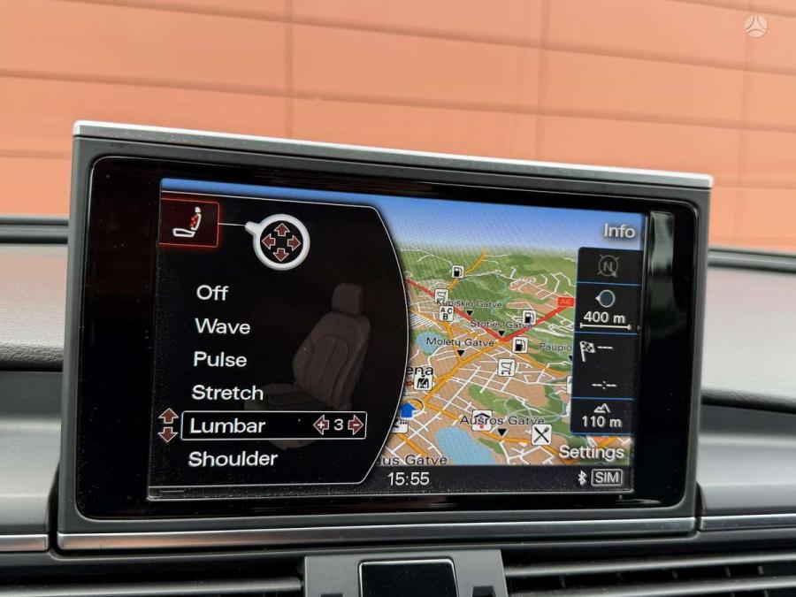 Black Audi A6 2014 in Utena, with an engine capacity of 2.97 L and mileage of 254 thousand km for 14650 €, photo 80 on AUTOMOTO.COM.LV
