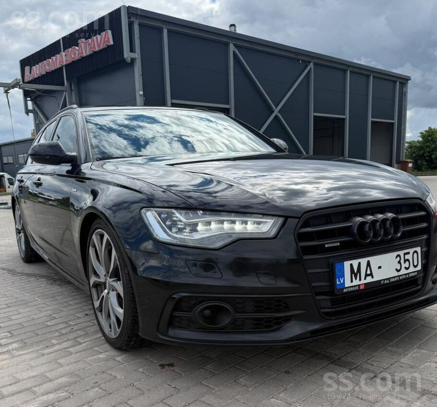 Black Audi A6 2014 in Riga, with an engine capacity of 3.00 L and mileage of 269 thousand km for 18500 €, photo 1 on AUTOMOTO.COM.LV