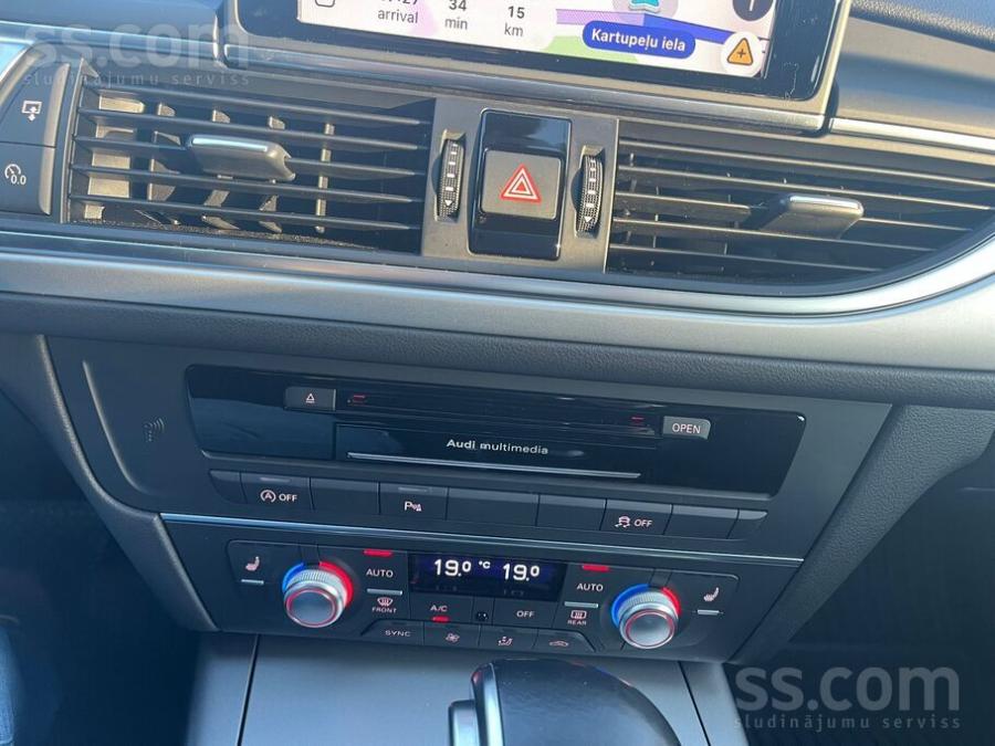 Black Audi A6 2014 in Riga, with an engine capacity of 3.00 L and mileage of 347 thousand km for 7950 €, photo 19 on AUTOMOTO.COM.LV