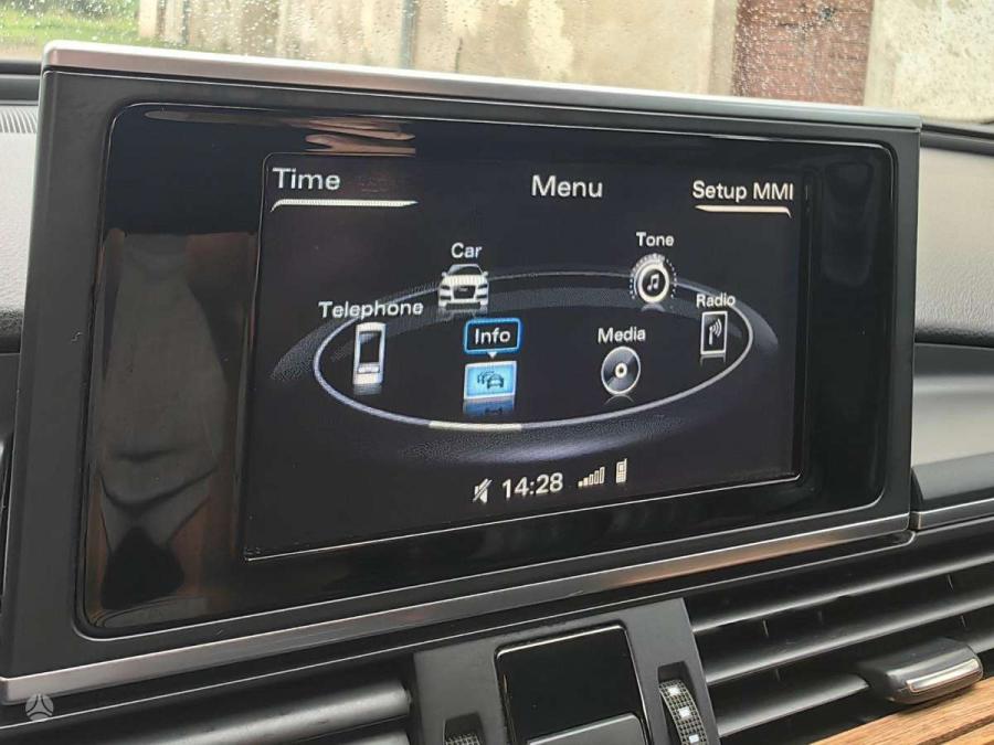 Black Audi A6 2014 in Vilnius, with an engine capacity of 1.97 L and mileage of 17 thousand km for 11500 €, photo 23 on AUTOMOTO.COM.LV
