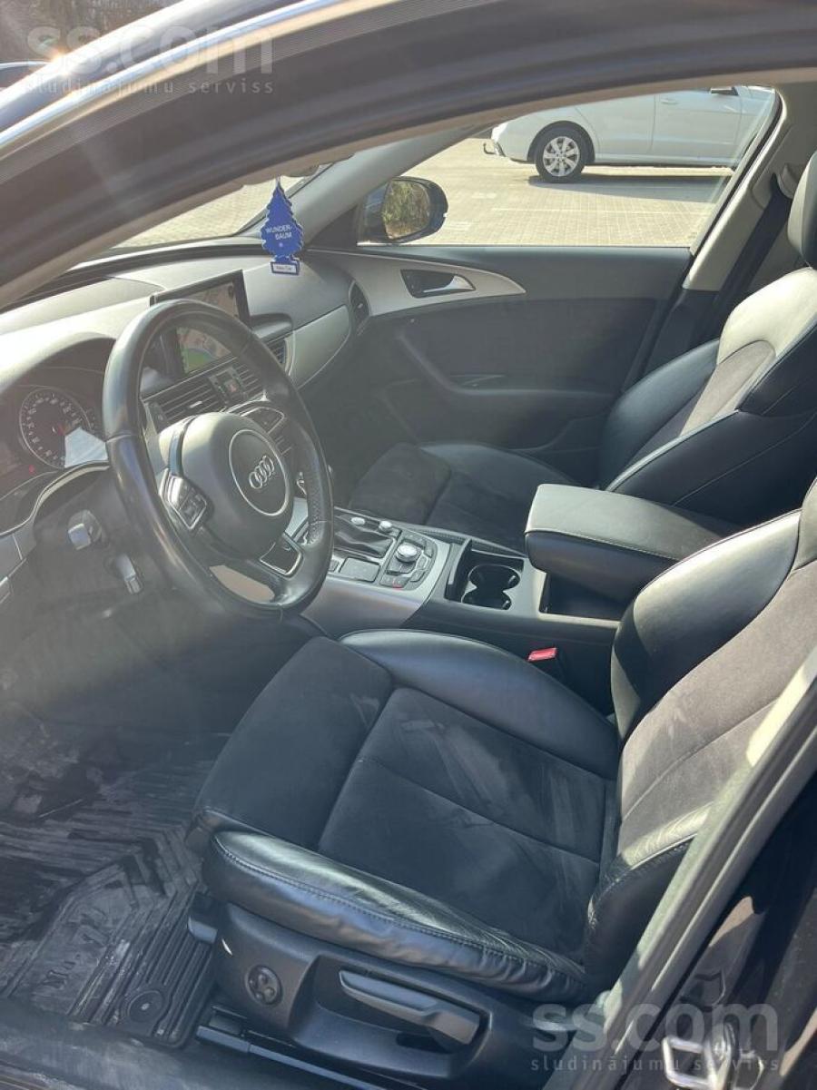 Black Audi A6 2014 in Riga, with an engine capacity of 3.00 L and mileage of 348 thousand km for 7190 €, photo 8 on AUTOMOTO.COM.LV