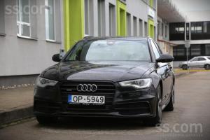 Black Audi A6 2014 in Riga, with an engine capacity of 3.00 L and mileage of 255 thousand km for 12995 €, photo  on AUTOMOTO.COM.LV