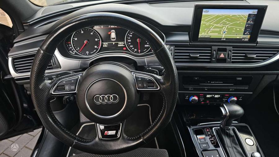 Black Audi A6 2014 in Panevezys, with an engine capacity of 2.97 L and mileage of 327 thousand km for 10999 €, photo 13 on AUTOMOTO.COM.LV