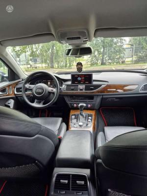 Black Audi A6 2014 in Raseiniai, with an engine capacity of 2.97 L and mileage of 274 thousand km for 12500 €, photo 8 on AUTOMOTO.COM.LV