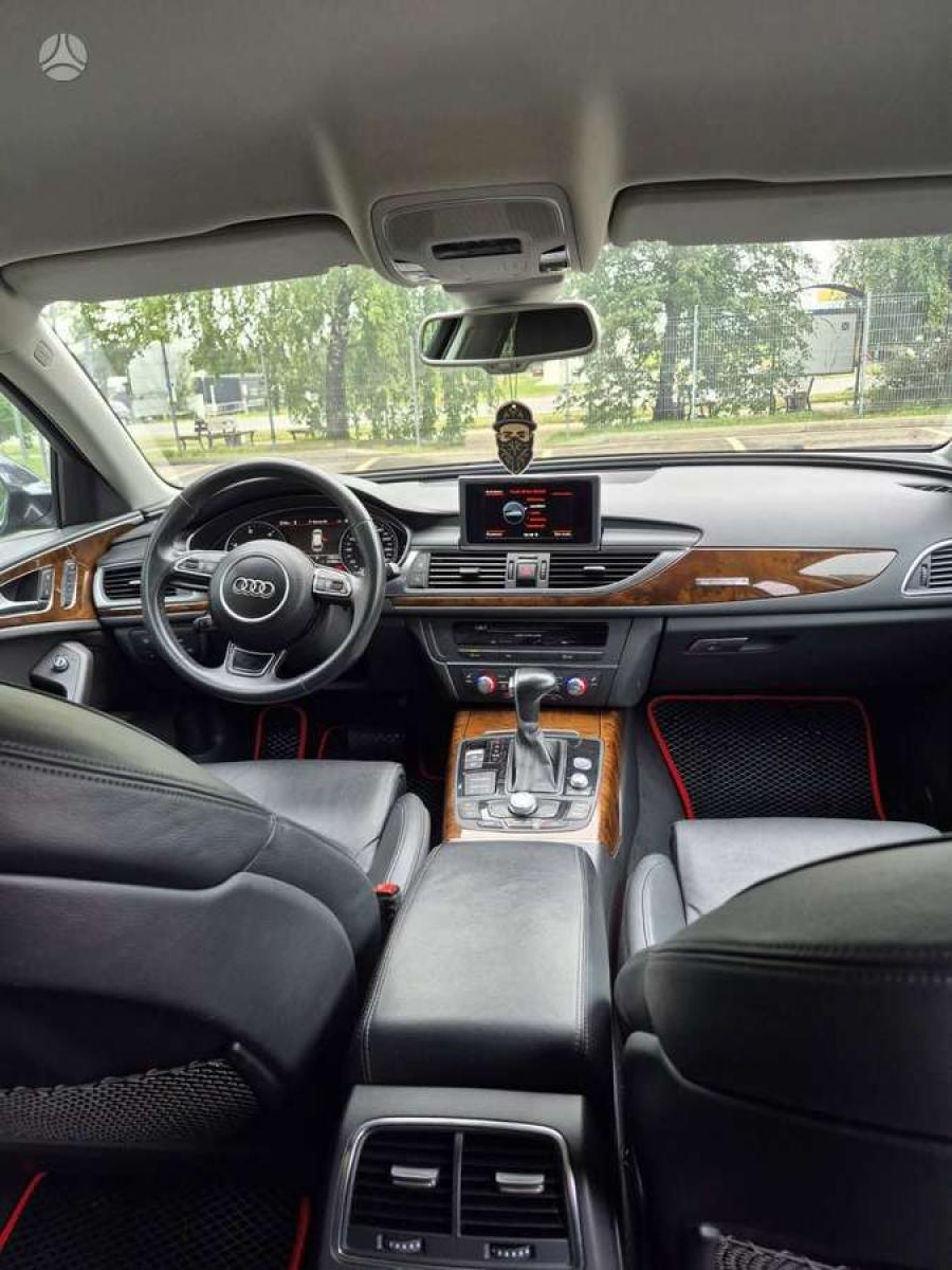 Black Audi A6 2014 in Raseiniai, with an engine capacity of 2.97 L and mileage of 274 thousand km for 12500 €, photo 8 on AUTOMOTO.COM.LV