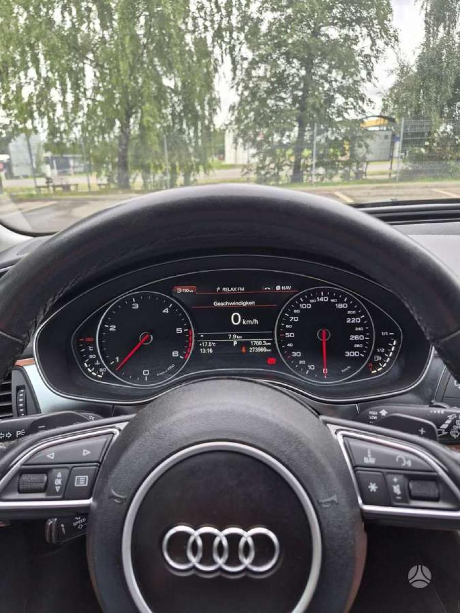 Black Audi A6 2014 in Raseiniai, with an engine capacity of 2.97 L and mileage of 274 thousand km for 12500 €, photo 9 on AUTOMOTO.COM.LV