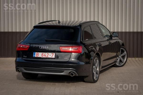 Black Audi A6 2014 in Talsi, with an engine capacity of 3.00 L and mileage of 261 thousand km for 12950 €, photo 8 on AUTOMOTO.COM.LV