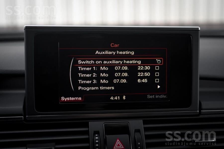 Black Audi A6 2014 in Talsi, with an engine capacity of 3.00 L and mileage of 261 thousand km for 12950 €, photo 25 on AUTOMOTO.COM.LV