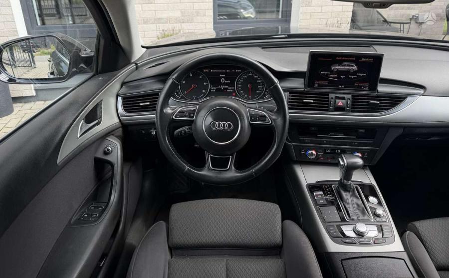 Black Audi A6 2014 in Vilnius, with an engine capacity of 1.97 L and mileage of 365 thousand km for 6900 €, photo 14 on AUTOMOTO.COM.LV