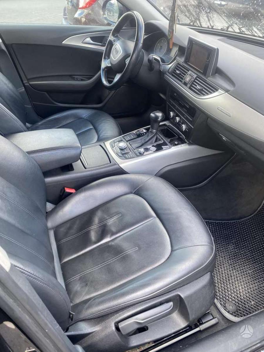 Black Audi A6 2014 in Vilnius, with an engine capacity of 2.97 L and mileage of 339 thousand km for 5899 €, photo 10 on AUTOMOTO.COM.LV