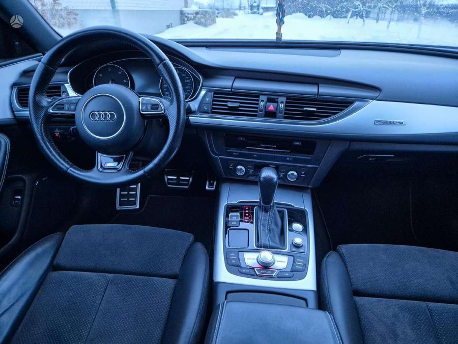 Black Audi A6 2015 in Vilnius, with an engine capacity of 3.00 L and mileage of 242 thousand km for 18950 €, photo 18 on AUTOMOTO.COM.LV