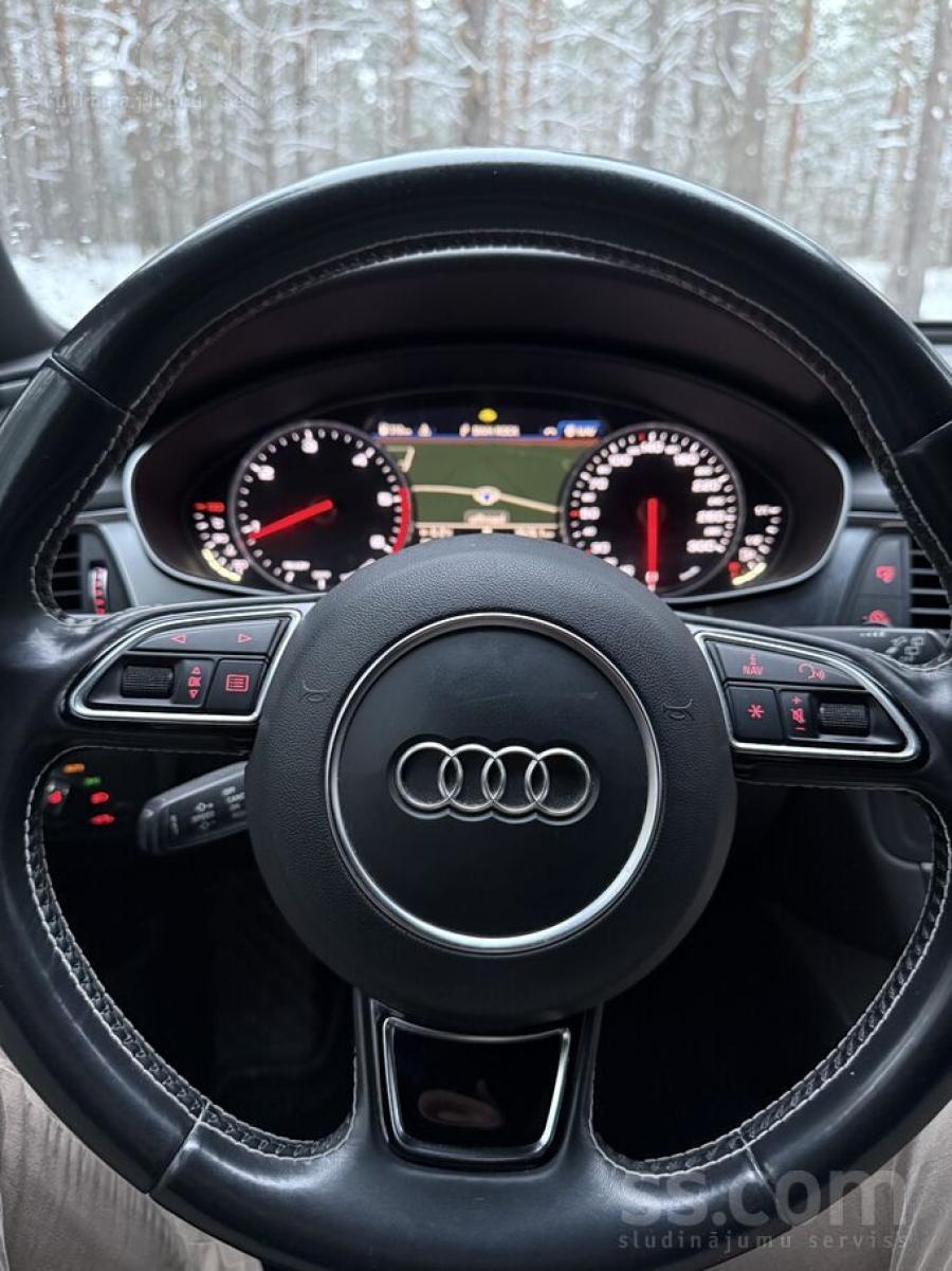 Black Audi A6 2015 in Riga, with an engine capacity of 3.00 L and mileage of 310 thousand km for 14900 €, photo 13 on AUTOMOTO.COM.LV