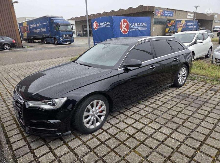 Black Audi A6 2015 in Marijampole, with an engine capacity of 2.97 L and mileage of 353 thousand km for 7850 €, photo 1 on AUTOMOTO.COM.LV