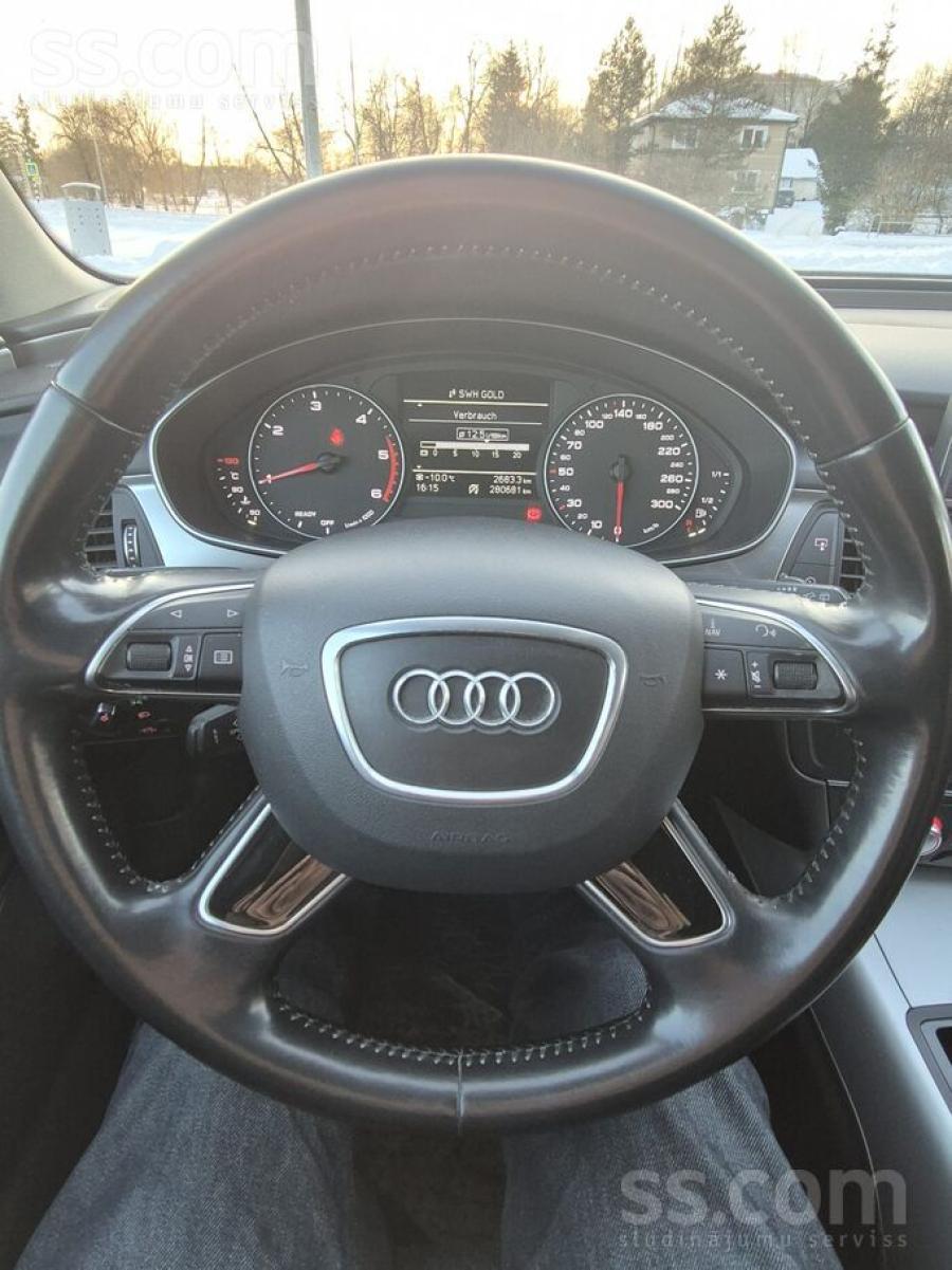 Black Audi A6 2015 in Saldus, with an engine capacity of 2.00 L and mileage of 281 thousand km for 14350 €, photo 14 on AUTOMOTO.COM.LV