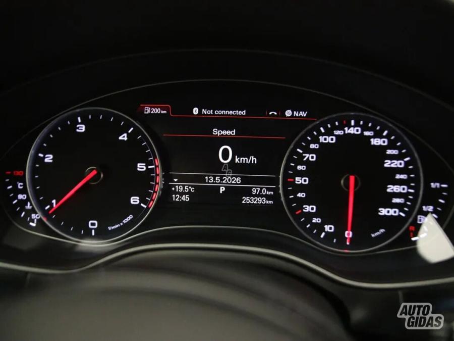 Black Audi A6 2015 in Vilnius, with an engine capacity of 2.00 L and mileage of 253 thousand km for 12199 €, photo 20 on AUTOMOTO.COM.LV