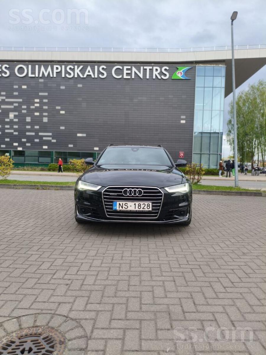 Black Audi A6 2015 in Jelgava, with an engine capacity of 3.00 L and mileage of 157 thousand km for 13999 €, photo 1 on AUTOMOTO.COM.LV