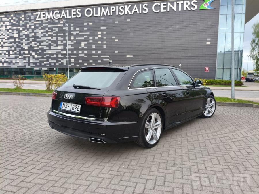 Black Audi A6 2015 in Jelgava, with an engine capacity of 3.00 L and mileage of 157 thousand km for 13999 €, photo 5 on AUTOMOTO.COM.LV