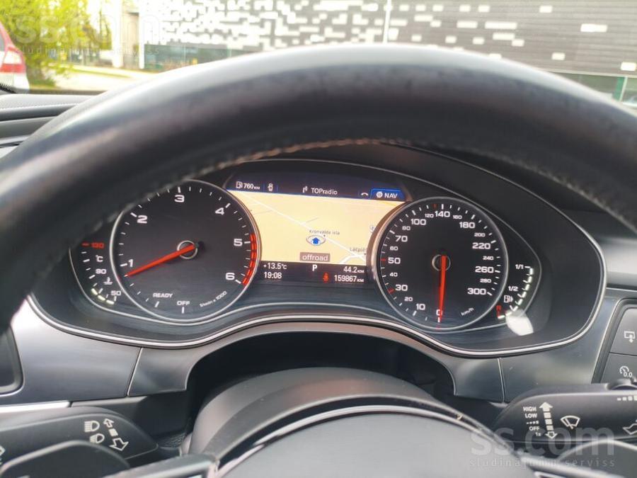 Black Audi A6 2015 in Jelgava, with an engine capacity of 3.00 L and mileage of 157 thousand km for 13999 €, photo 13 on AUTOMOTO.COM.LV