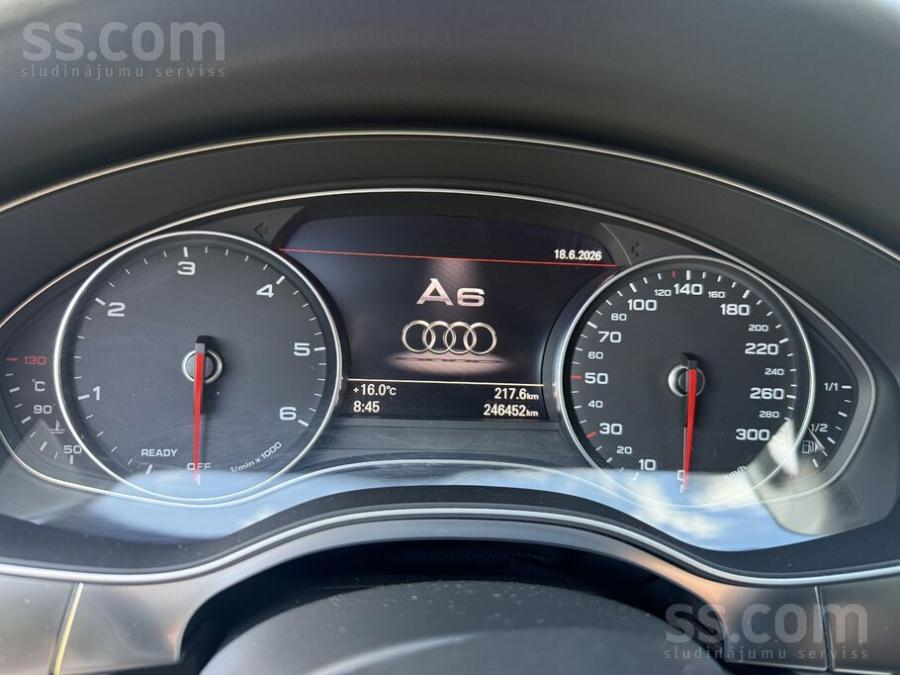Black Audi A6 2015 in Riga, with an engine capacity of 3.00 L and mileage of 246 thousand km for 12500 €, photo 7 on AUTOMOTO.COM.LV