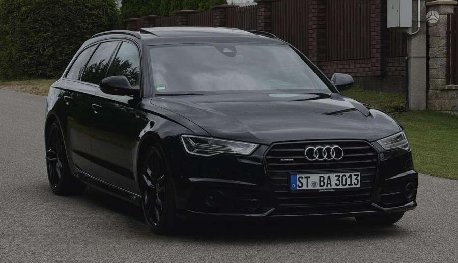Black Audi A6 2015 in Vilnius, with an engine capacity of 2.97 L and mileage of 249 thousand km for 18450 €, photo 1 on AUTOMOTO.COM.LV