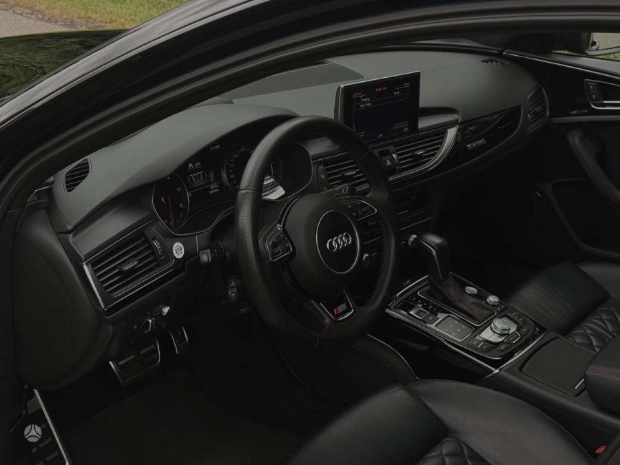 Black Audi A6 2015 in Vilnius, with an engine capacity of 2.97 L and mileage of 249 thousand km for 18450 €, photo 8 on AUTOMOTO.COM.LV