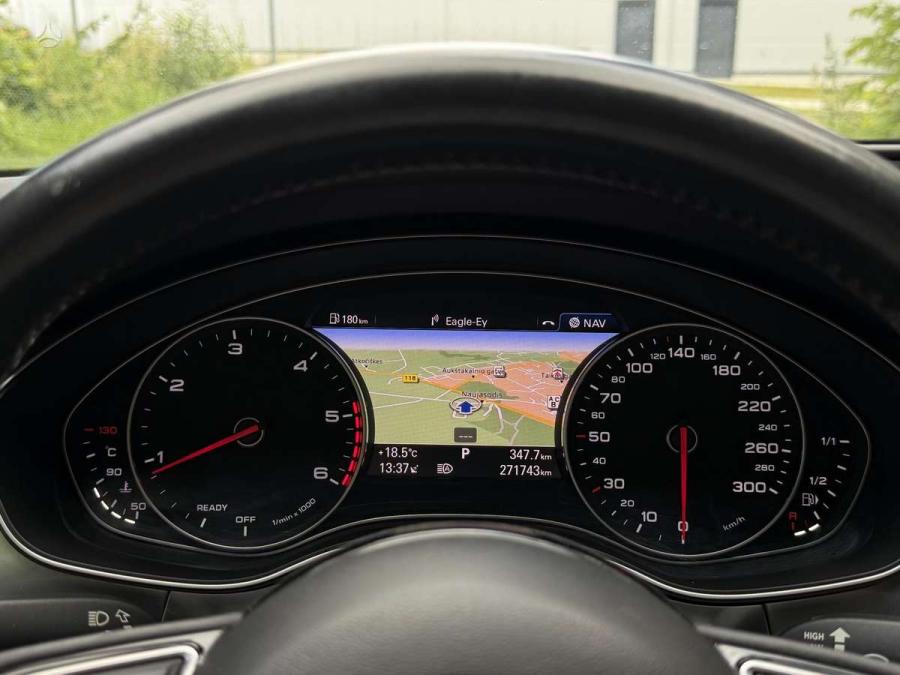 Black Audi A6 2015 in Utena, with an engine capacity of 1.97 L and mileage of 271 thousand km for 15350 €, photo 24 on AUTOMOTO.COM.LV