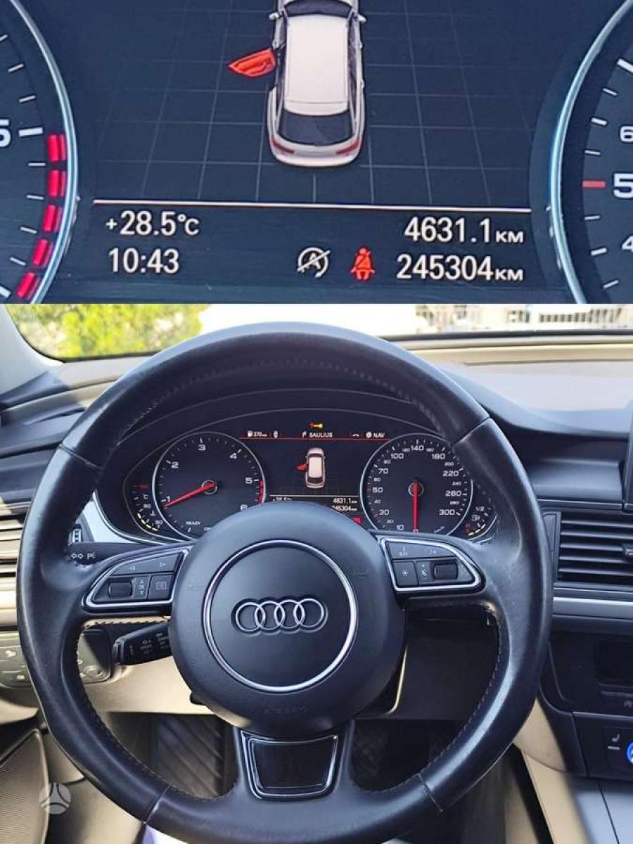 Black Audi A6 2015 in Siauliai, with an engine capacity of 2.00 L and mileage of 245 thousand km for 10990 €, photo 15 on AUTOMOTO.COM.LV