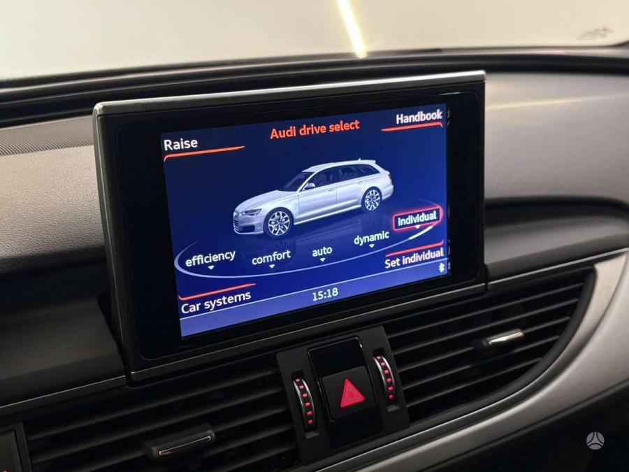 Black Audi A6 2015 in Marijampole, with an engine capacity of 2.97 L and mileage of 244 thousand km for 18950 €, photo 16 on AUTOMOTO.COM.LV