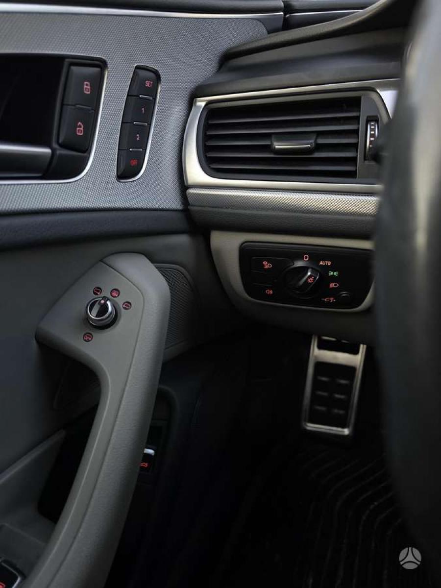 Black Audi A6 2015 in Vilnius, with an engine capacity of 1.97 L and mileage of 210 thousand km for 14450 €, photo 13 on AUTOMOTO.COM.LV