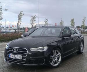 Melns Audi A6 2015 Viļņa, ar dzinēja tilpumu 2.97 L un nobraukumu 241 tūkst. km par 11500 €, foto  vietnē AUTOMOTO.COM.LV