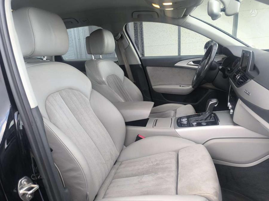 Black Audi A6 2015 in Vilnius, with an engine capacity of 2.97 L and mileage of 241 thousand km for 11500 €, photo 12 on AUTOMOTO.COM.LV