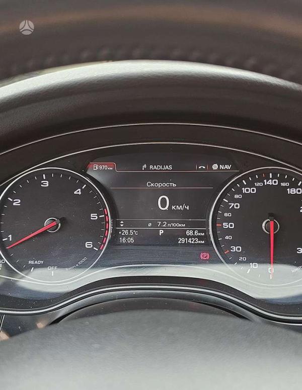 Black Audi A6 2015 in Kaunas, with an engine capacity of 1.97 L and mileage of 292 thousand km for 10700 €, photo 11 on AUTOMOTO.COM.LV