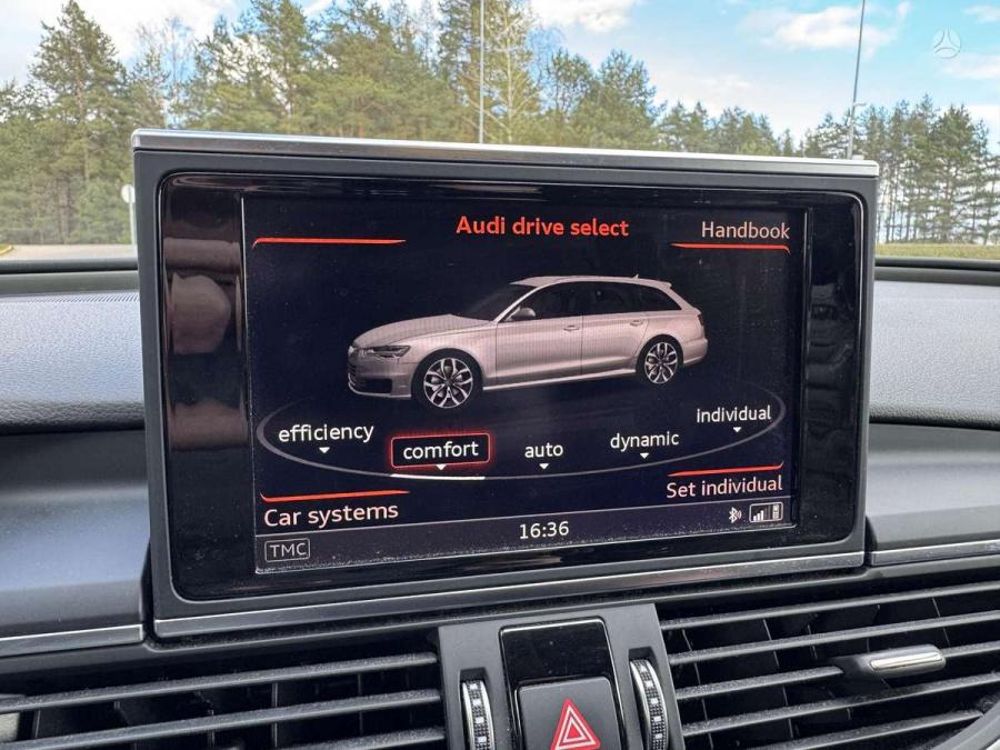Black Audi A6 2015 in Utena, with an engine capacity of 2.97 L and mileage of 380 thousand km for 7500 €, photo 20 on AUTOMOTO.COM.LV
