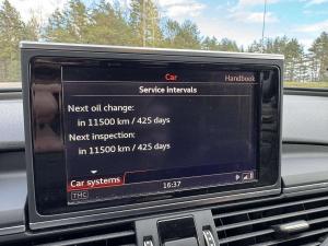 Black Audi A6 2015 in Utena, with an engine capacity of 2.97 L and mileage of 380 thousand km for 7500 €, photo 21 on AUTOMOTO.COM.LV