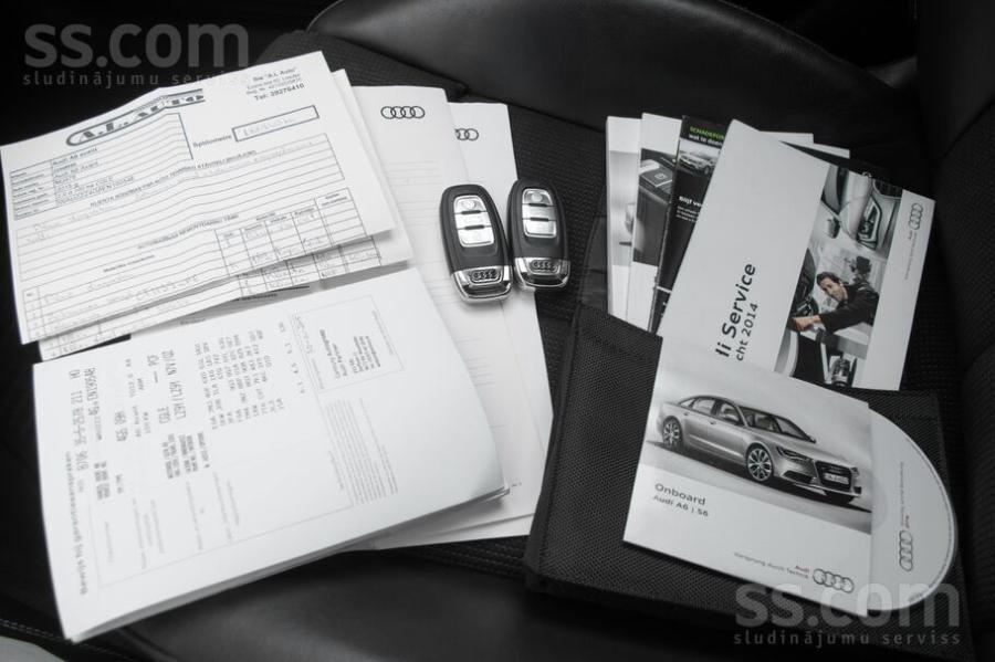 Black Audi A6 2015 in Riga, with an engine capacity of 2.00 L and mileage of 227 thousand km for 10500 €, photo 31 on AUTOMOTO.COM.LV