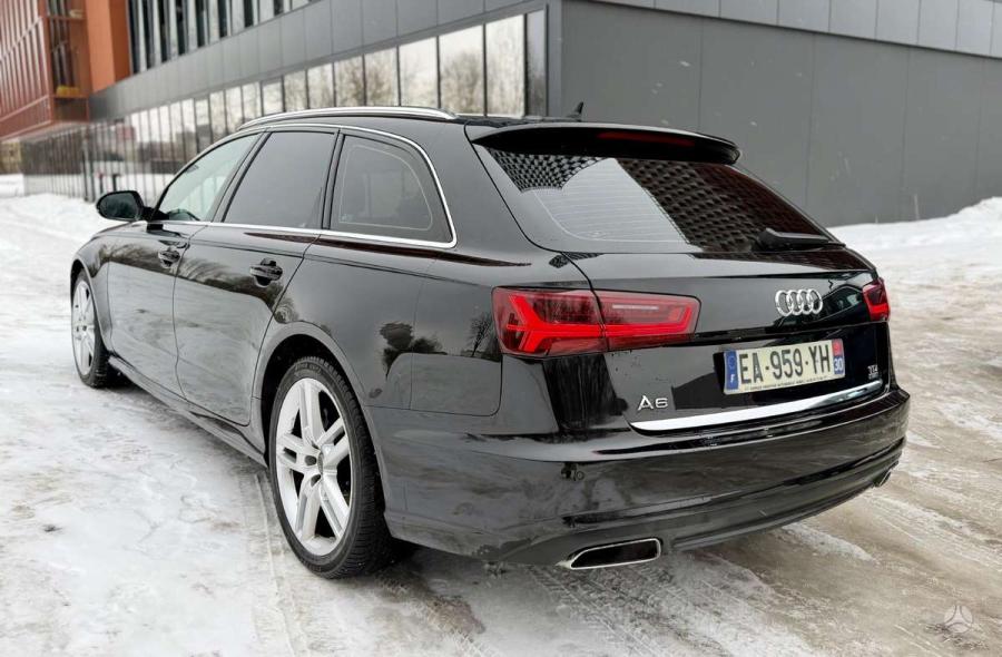 Black Audi A6 2016 in Vilnius, with an engine capacity of 1.97 L and mileage of 253 thousand km for 13150 €, photo 9 on AUTOMOTO.COM.LV