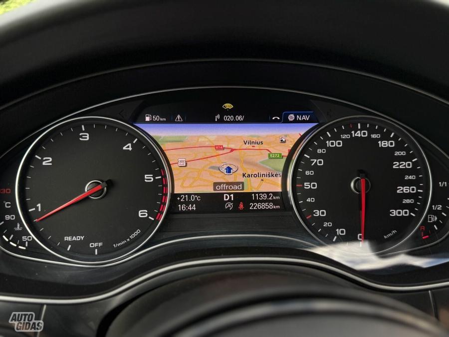Black Audi A6 2016 in Vilnius, with an engine capacity of 3.00 L and mileage of 227 thousand km for 13900 €, photo 23 on AUTOMOTO.COM.LV