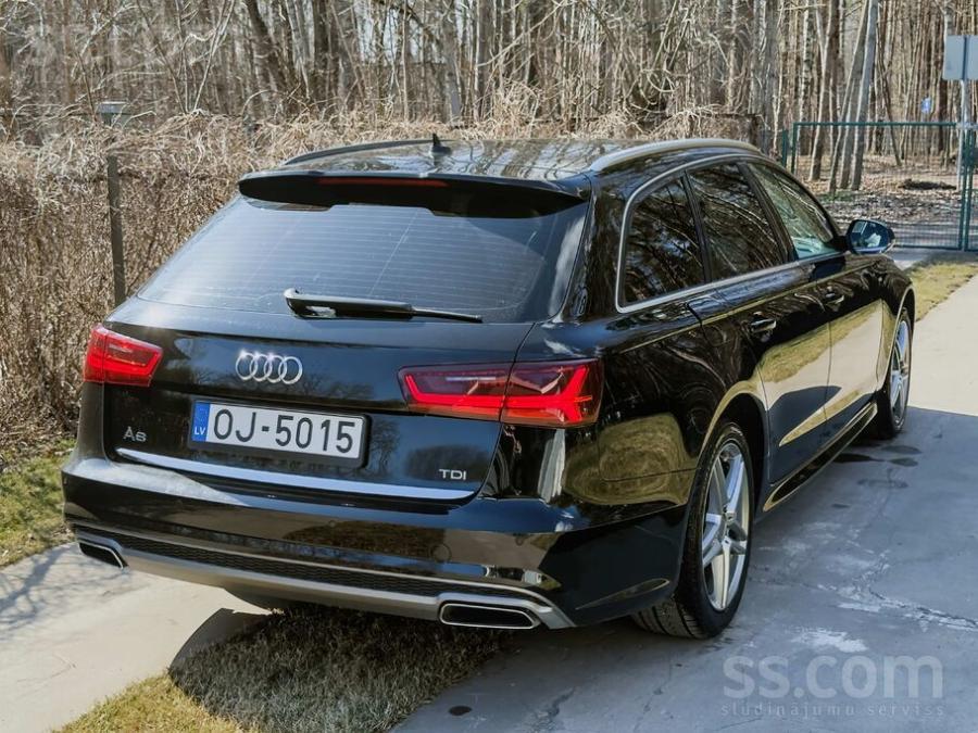 Black Audi A6 2016 in Riga, with an engine capacity of 3.00 L and mileage of 310 thousand km for 9895 €, photo 1 on AUTOMOTO.COM.LV