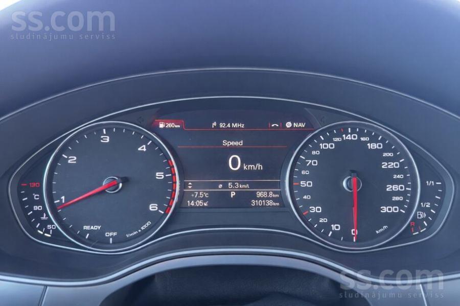 Black Audi A6 2016 in Riga, with an engine capacity of 3.00 L and mileage of 310 thousand km for 9895 €, photo 20 on AUTOMOTO.COM.LV