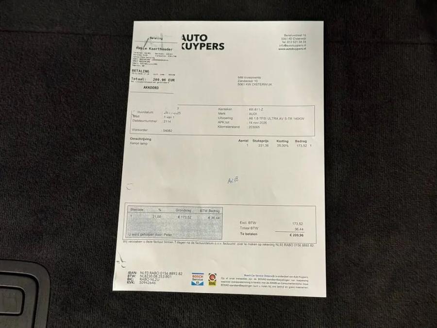 Черный Ауди А6 2016 в Юрмала, объемом двигателя 1.80 л и пробегом 208 тыс. км за 15850 €, фото 69 на AUTOMOTO.COM.LV
