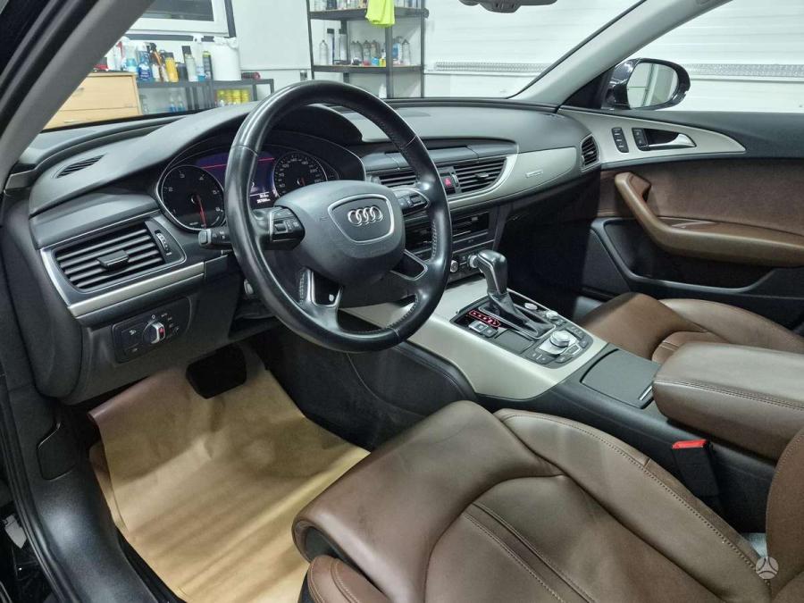 Black Audi A6 2016 in Utena, with an engine capacity of 1.97 L and mileage of 280 thousand km for 13990 €, photo 7 on AUTOMOTO.COM.LV