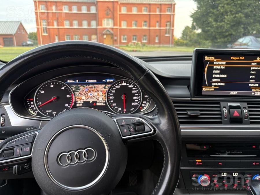 Black Audi A6 2016 in Rezekne, with an engine capacity of 3.00 L and mileage of 255 thousand km for 14750 €, photo 15 on AUTOMOTO.COM.LV